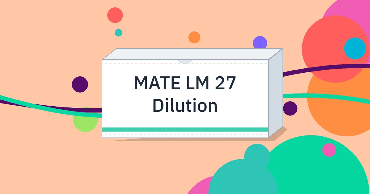 Symbolbild: Packung mit der Aufschrift MATE LM 27 Dilution (PZN 12947147) – Verfügbarkeit und Bezug in Apotheken in Frankfurt am Main