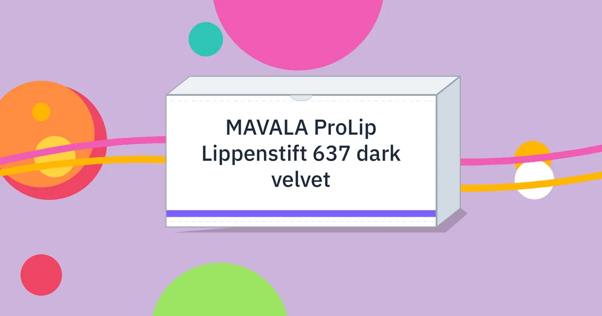 Symbolbild: Packung mit der Aufschrift MAVALA ProLip Lippenstift 637 dark velvet (PZN 13903264) – Verfügbarkeit und Bezug in Apotheken in Frankfurt am Main