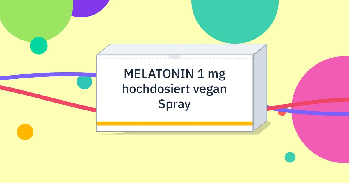 Symbolbild: Packung mit der Aufschrift MELATONIN 1 mg hochdosiert vegan Spray (PZN 18662380) – Verfügbarkeit und Bezug in Apotheken in Frankfurt am Main