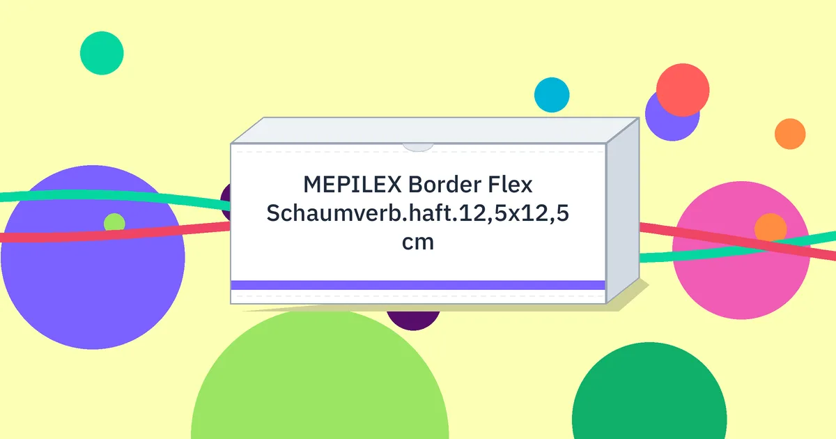 Symbolbild: Packung mit der Aufschrift MEPILEX Border Flex Schaumverb.haft.12,5x12,5 cm (PZN 14043450) – Verfügbarkeit und Bezug in Apotheken in Frankfurt am Main