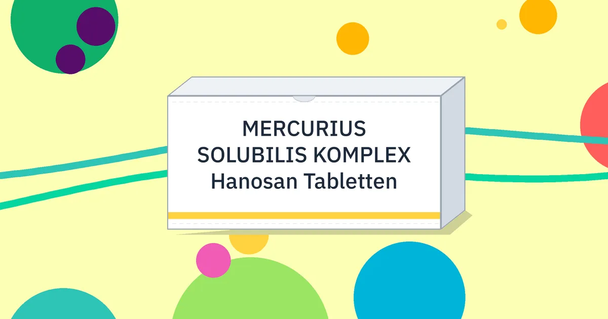 Symbolbild: Packung mit der Aufschrift MERCURIUS SOLUBILIS KOMPLEX Hanosan Tabletten (PZN 09268810) – Verfügbarkeit und Bezug in Apotheken in Frankfurt am Main