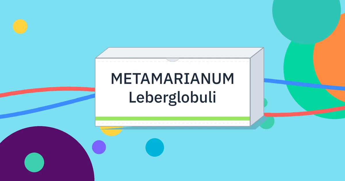 Symbolbild: Packung mit der Aufschrift METAMARIANUM Leberglobuli (PZN 19226899) – Verfügbarkeit und Bezug in Apotheken in Frankfurt am Main