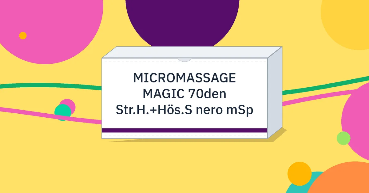Symbolbild: Packung mit der Aufschrift MICROMASSAGE MAGIC 70den Str.H.+Hös.S nero mSp (PZN 00555117) – Verfügbarkeit und Bezug in Apotheken in Frankfurt am Main