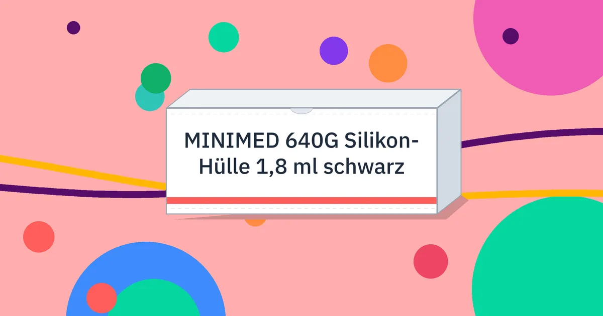 Symbolbild: Packung mit der Aufschrift MINIMED 640G Silikon-Hülle 1,8 ml schwarz (PZN 10987154) – Verfügbarkeit und Bezug in Apotheken in Frankfurt am Main