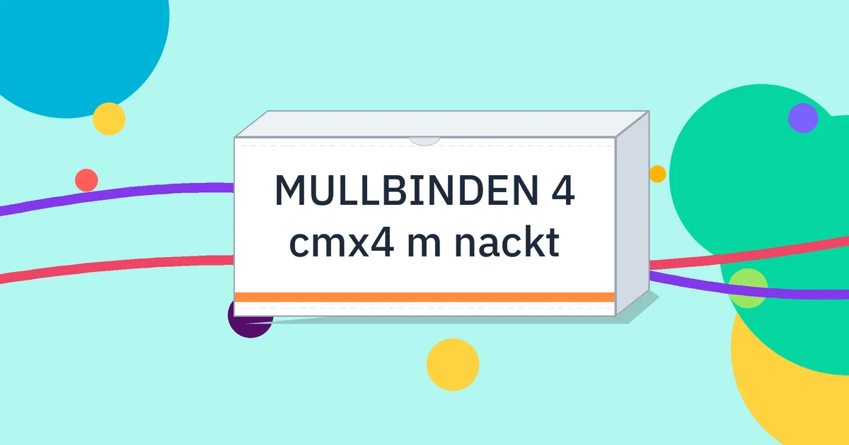 Symbolbild: Packung mit der Aufschrift MULLBINDEN 4 cmx4 m nackt (PZN 07622992) – Verfügbarkeit und Bezug in Apotheken in Frankfurt am Main