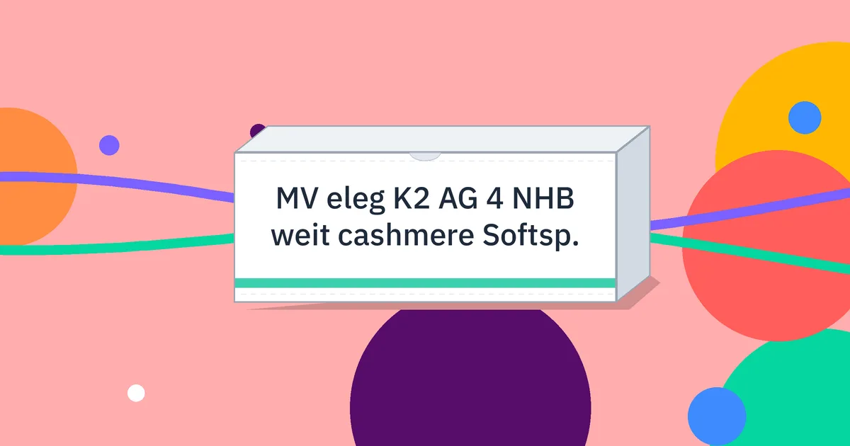 Symbolbild: Packung mit der Aufschrift MV eleg K2 AG 4 NHB weit cashmere Softsp. (PZN 15728380) – Verfügbarkeit und Bezug in Apotheken in Frankfurt am Main