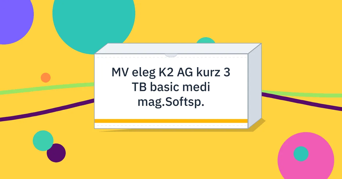 Symbolbild: Packung mit der Aufschrift MV eleg K2 AG kurz 3 TB basic medi mag.Softsp. (PZN 14639059) – Verfügbarkeit und Bezug in Apotheken in Frankfurt am Main