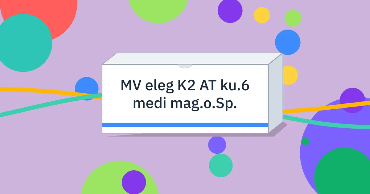 Symbolbild: Packung mit der Aufschrift MV eleg K2 AT ku.6 medi mag.o.Sp. (PZN 14626298) – Verfügbarkeit und Bezug in Apotheken in Frankfurt am Main