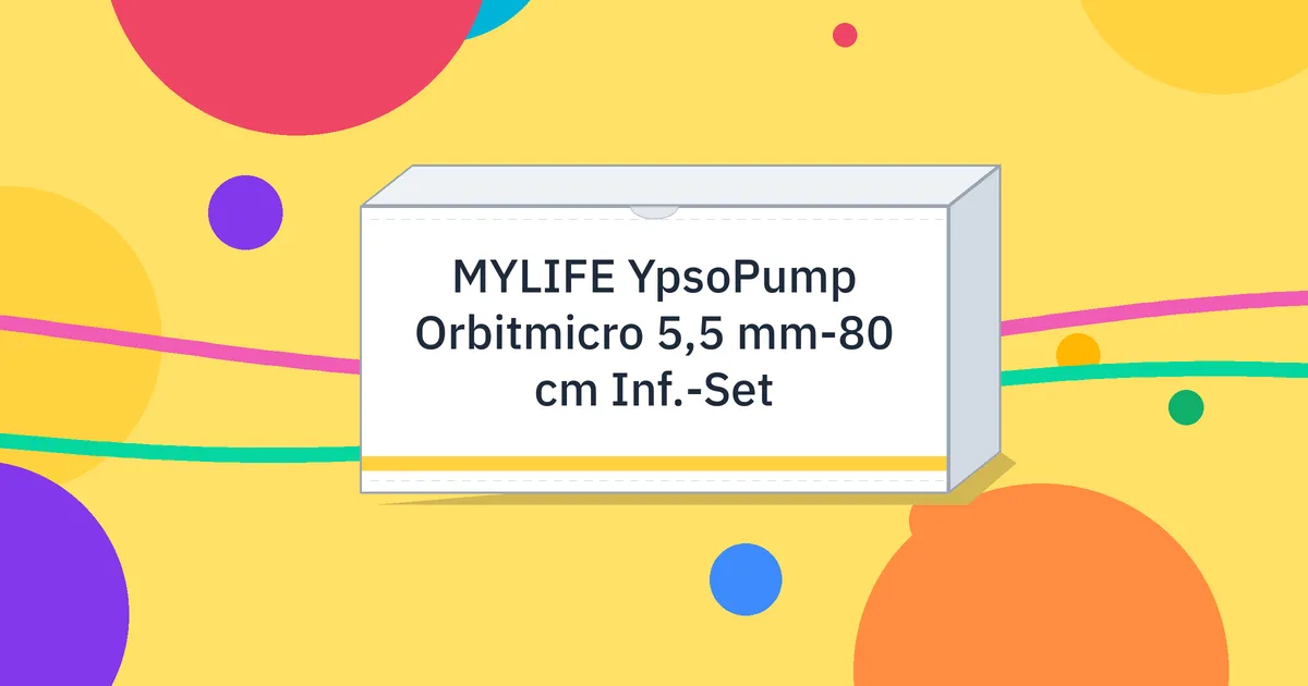 Symbolbild: Packung mit der Aufschrift MYLIFE YpsoPump Orbitmicro 5,5 mm-80 cm Inf.-Set (PZN 11012822) – Verfügbarkeit und Bezug in Apotheken in Frankfurt am Main