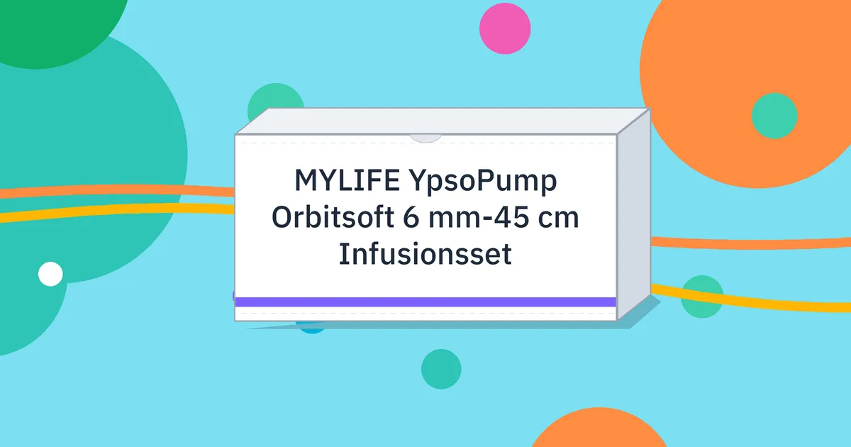 Symbolbild: Packung mit der Aufschrift MYLIFE YpsoPump Orbitsoft 6 mm-45 cm Infusionsset (PZN 18730874) – Verfügbarkeit und Bezug in Apotheken in Frankfurt am Main