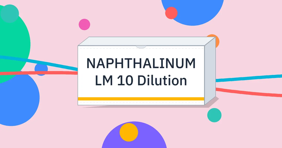 Symbolbild: Packung mit der Aufschrift NAPHTHALINUM LM 10 Dilution (PZN 12958441) – Verfügbarkeit und Bezug in Apotheken in Frankfurt am Main
