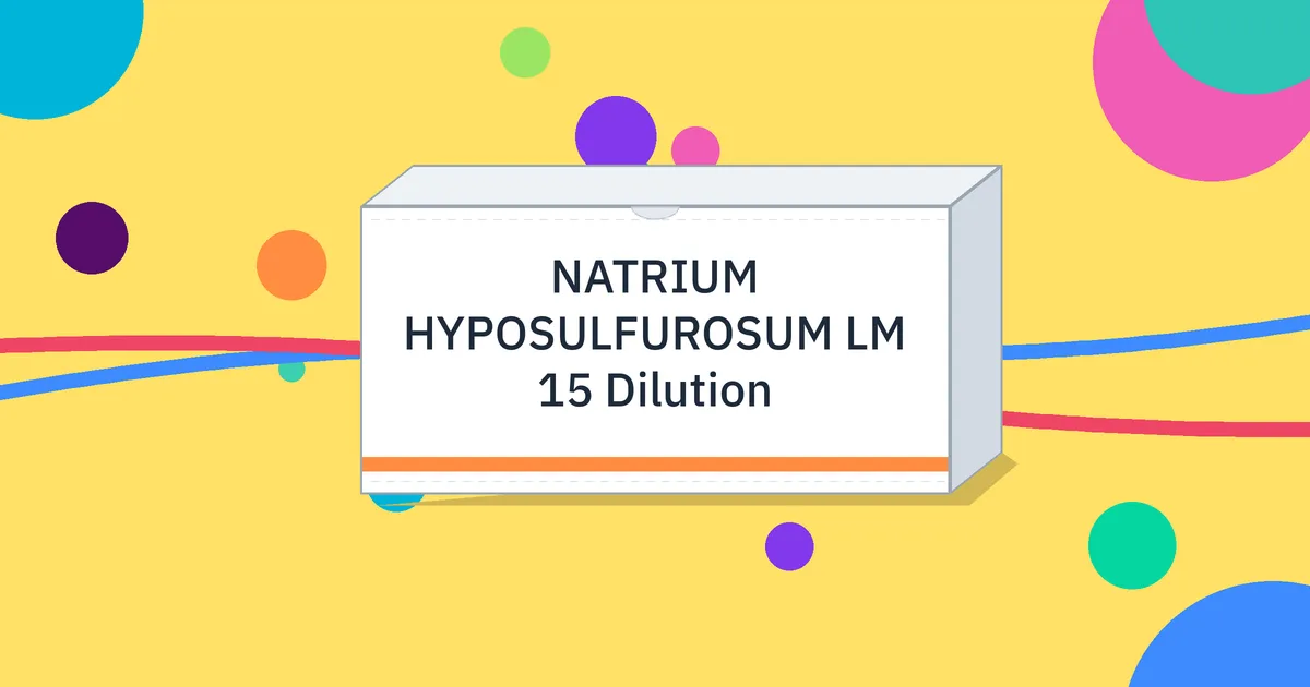 Symbolbild: Packung mit der Aufschrift NATRIUM HYPOSULFUROSUM LM 15 Dilution (PZN 12963933) – Verfügbarkeit und Bezug in Apotheken in Frankfurt am Main