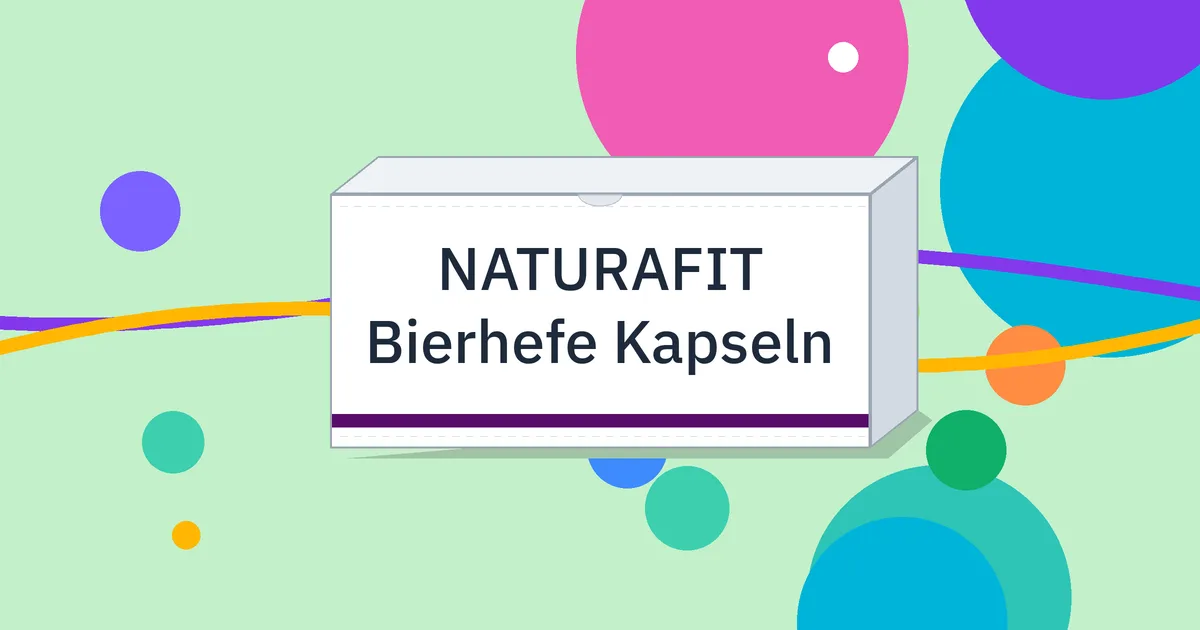 Symbolbild: Packung mit der Aufschrift NATURAFIT Bierhefe Kapseln (PZN 19985748) – Verfügbarkeit und Bezug in Apotheken in Frankfurt am Main