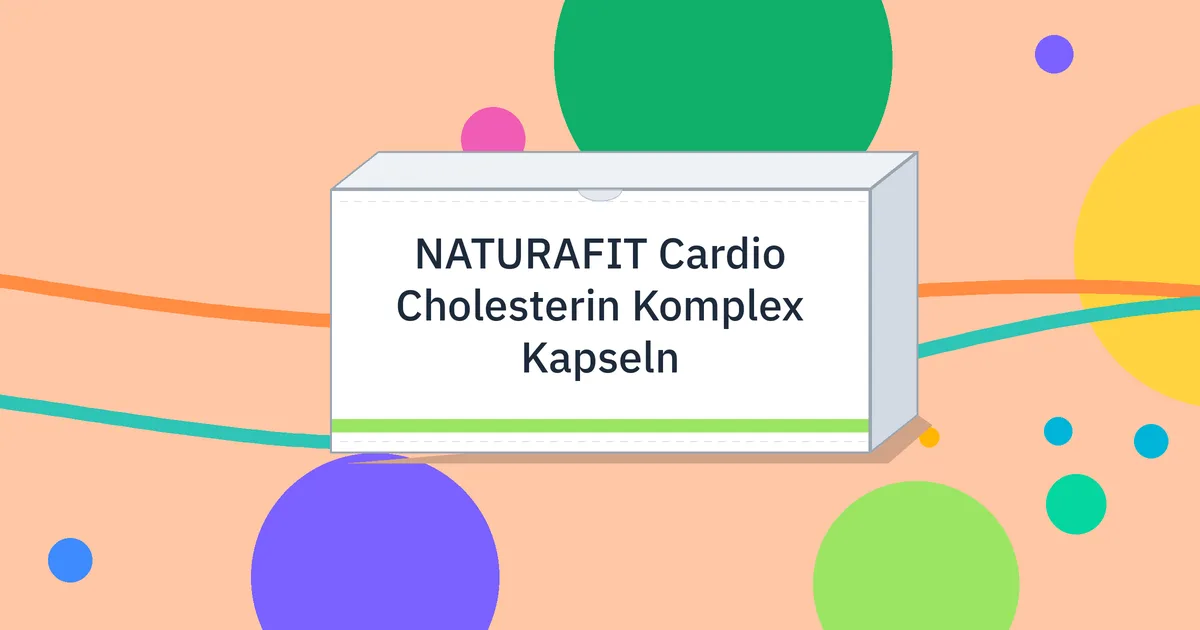 Symbolbild: Packung mit der Aufschrift NATURAFIT Cardio Cholesterin Komplex Kapseln (PZN 18098086) – Verfügbarkeit und Bezug in Apotheken in Frankfurt am Main