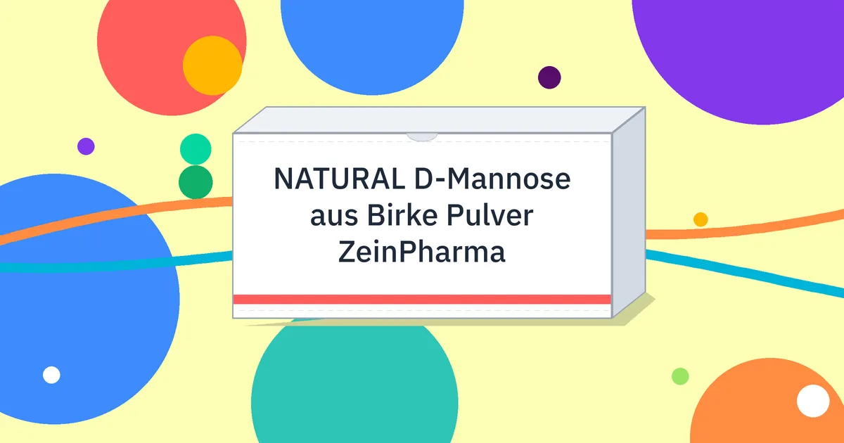 Symbolbild: Packung mit der Aufschrift NATURAL D-Mannose aus Birke Pulver ZeinPharma (PZN 13905719) – Verfügbarkeit und Bezug in Apotheken in Frankfurt am Main