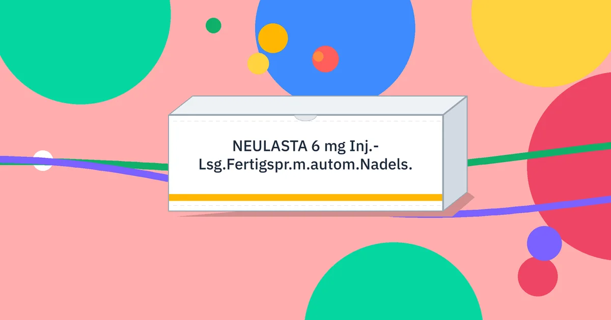 Symbolbild: Packung mit der Aufschrift NEULASTA 6 mg Inj.-Lsg.Fertigspr.m.autom.Nadels. (PZN 16134062) – Verfügbarkeit und Bezug in Apotheken in Frankfurt am Main