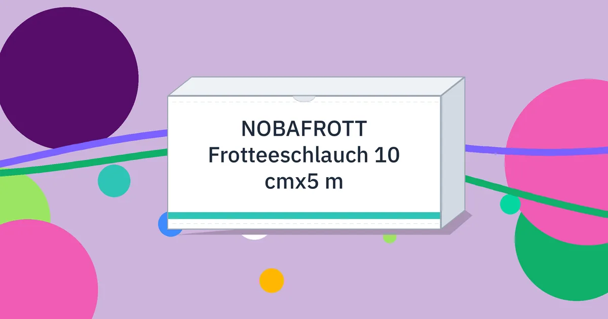 Symbolbild: Packung mit der Aufschrift NOBAFROTT Frotteeschlauch 10 cmx5 m (PZN 07094352) – Verfügbarkeit und Bezug in Apotheken in Frankfurt am Main