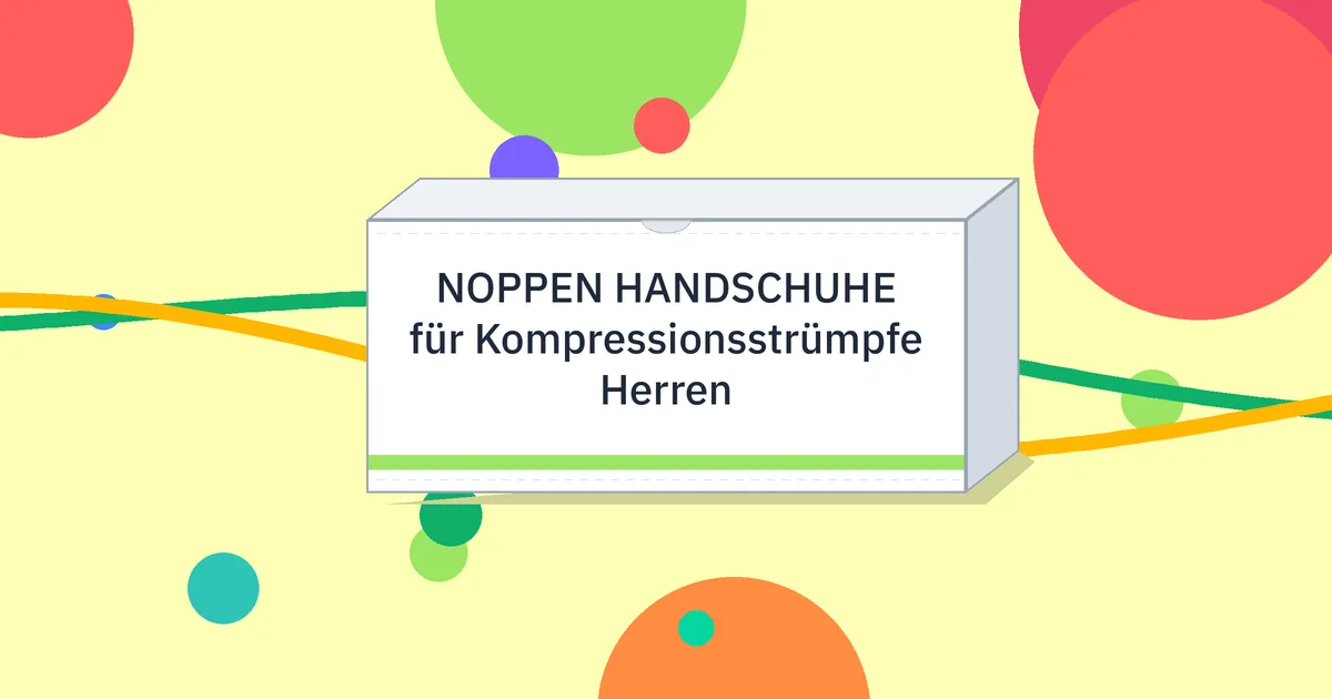 Symbolbild: Packung mit der Aufschrift NOPPEN HANDSCHUHE für Kompressionsstrümpfe Herren (PZN 03854352) – Verfügbarkeit und Bezug in Apotheken in Frankfurt am Main