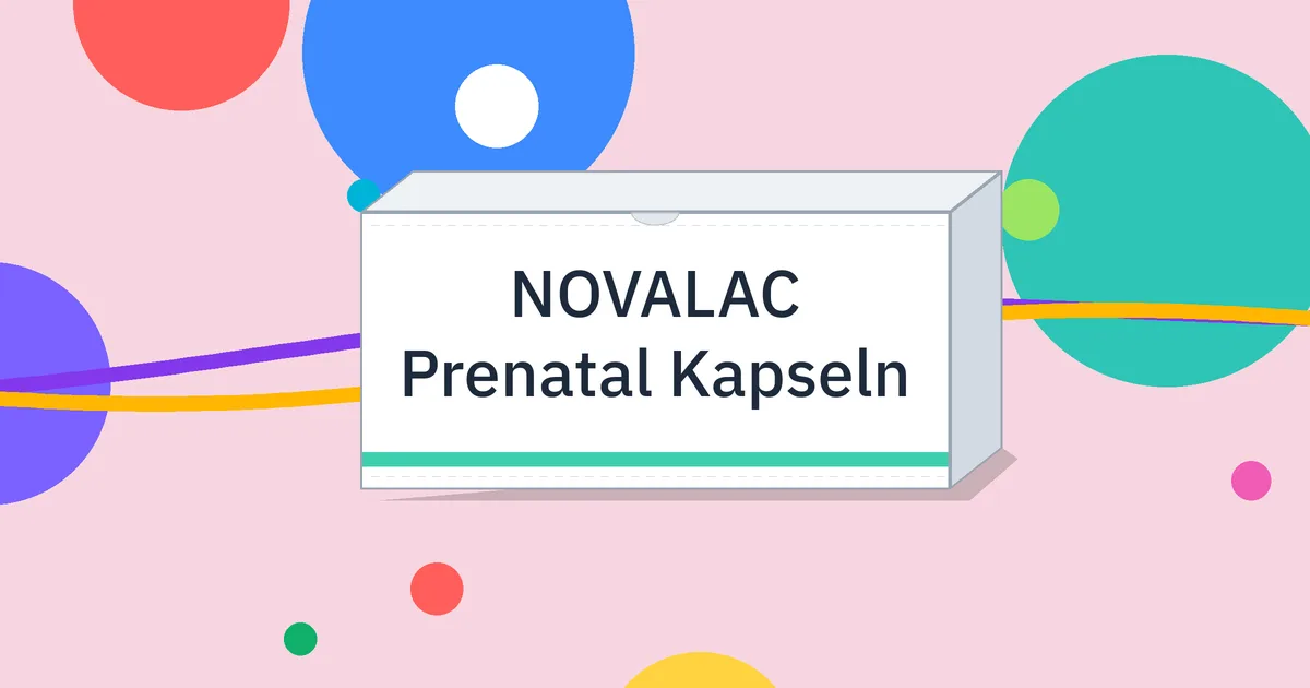 Symbolbild: Packung mit der Aufschrift NOVALAC Prenatal Kapseln (PZN 13359820) – Verfügbarkeit und Bezug in Apotheken in Frankfurt am Main