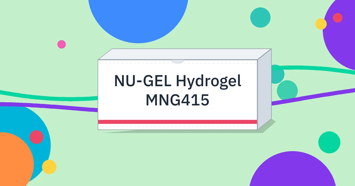 Symbolbild: Packung mit der Aufschrift NU-GEL Hydrogel MNG415 (PZN 18187507) – Verfügbarkeit und Bezug in Apotheken in Frankfurt am Main