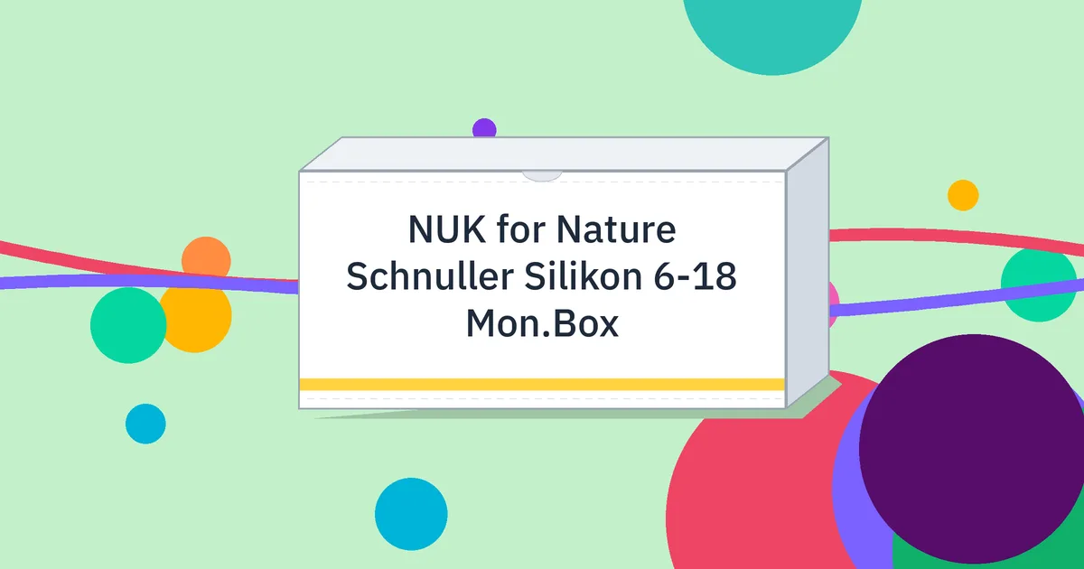 Symbolbild: Packung mit der Aufschrift NUK for Nature Schnuller Silikon 6-18 Mon.Box (PZN 18490401) – Verfügbarkeit und Bezug in Apotheken in Frankfurt am Main