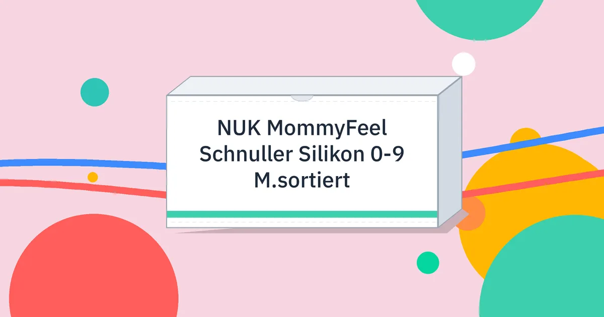 Symbolbild: Packung mit der Aufschrift NUK MommyFeel Schnuller Silikon 0-9 M.sortiert (PZN 18294060) – Verfügbarkeit und Bezug in Apotheken in Frankfurt am Main