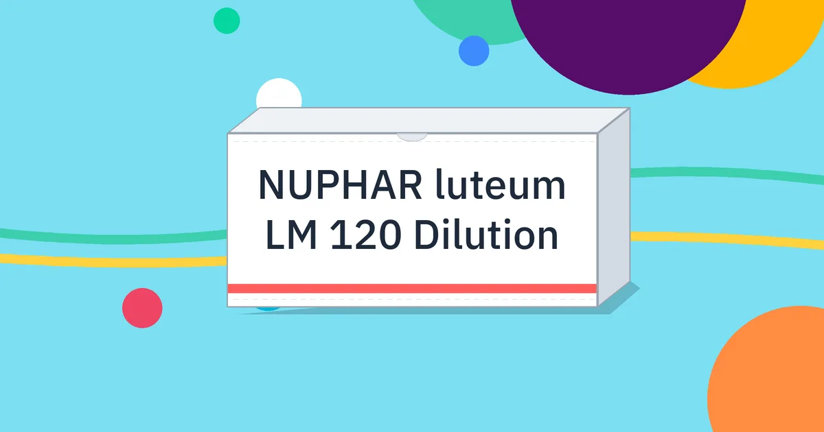 Symbolbild: Packung mit der Aufschrift NUPHAR luteum LM 120 Dilution (PZN 13620827) – Verfügbarkeit und Bezug in Apotheken in Frankfurt am Main