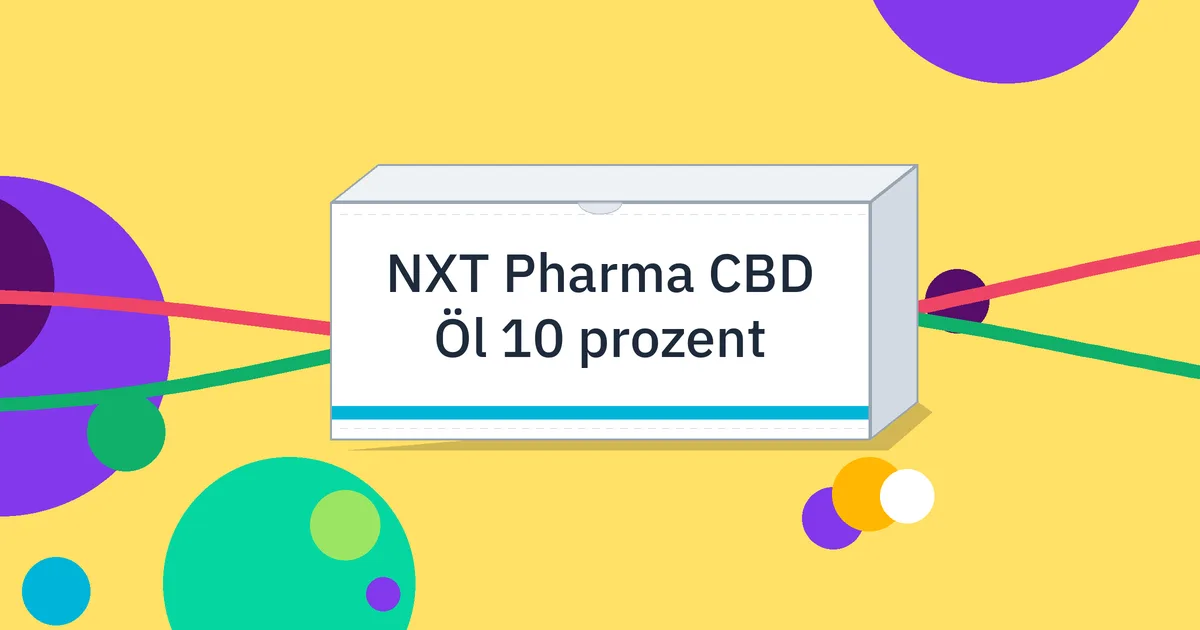 Symbolbild: Packung mit der Aufschrift NXT Pharma CBD Öl 10 prozent (PZN 17293816) – Verfügbarkeit und Bezug in Apotheken in Frankfurt am Main