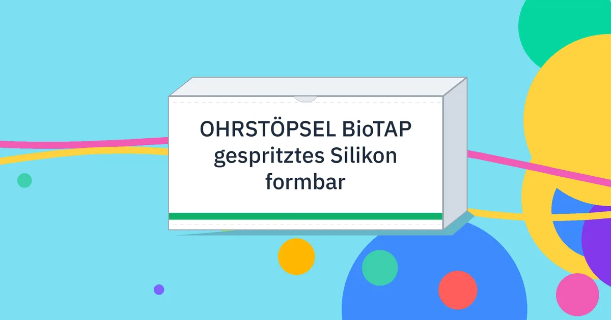 Symbolbild: Packung mit der Aufschrift OHRSTÖPSEL BioTAP gespritztes Silikon formbar (PZN 10015267) – Verfügbarkeit und Bezug in Apotheken in Frankfurt am Main