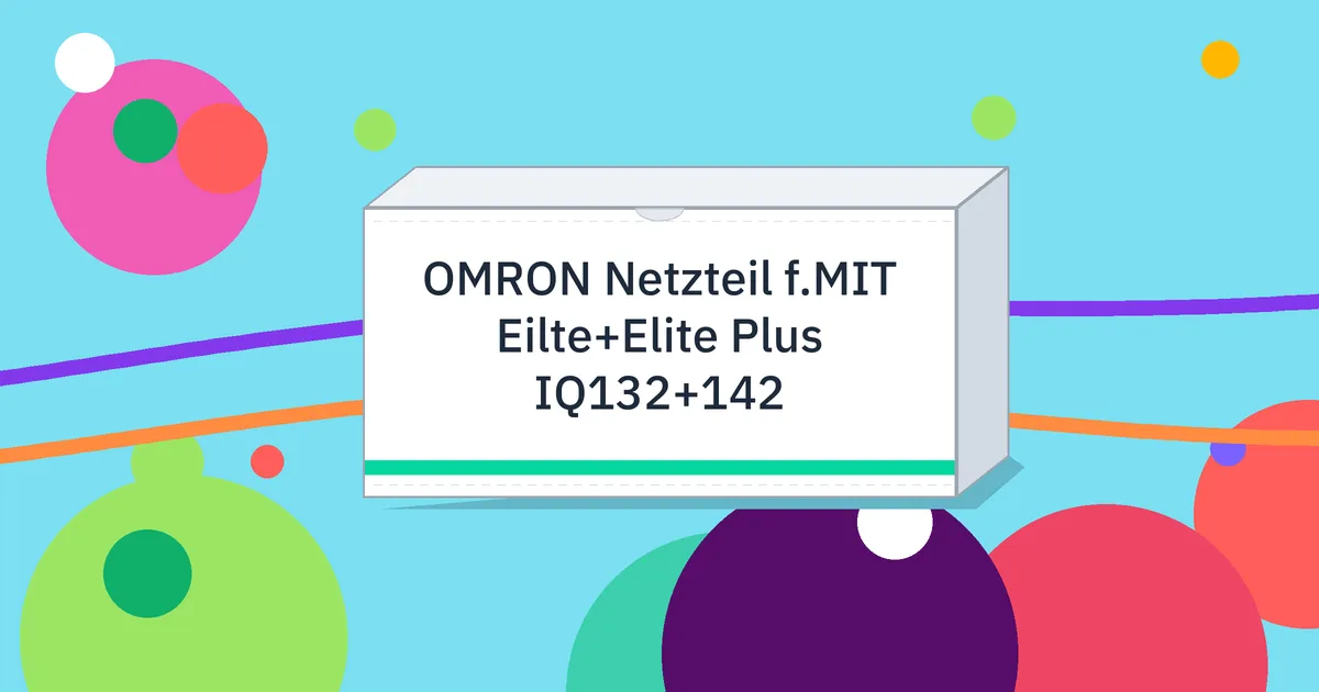 Symbolbild: Packung mit der Aufschrift OMRON Netzteil f.MIT Eilte+Elite Plus IQ132+142 (PZN 06470876) – Verfügbarkeit und Bezug in Apotheken in Frankfurt am Main