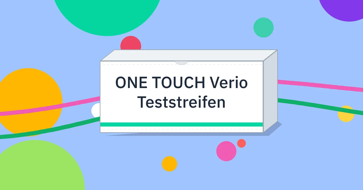 Symbolbild: Packung mit der Aufschrift ONE TOUCH Verio Teststreifen (PZN 00867153) – Verfügbarkeit und Bezug in Apotheken in Frankfurt am Main
