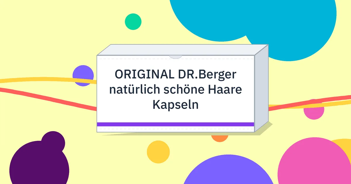 Symbolbild: Packung mit der Aufschrift ORIGINAL DR.Berger natürlich schöne Haare Kapseln (PZN 16369606) – Verfügbarkeit und Bezug in Apotheken in Frankfurt am Main