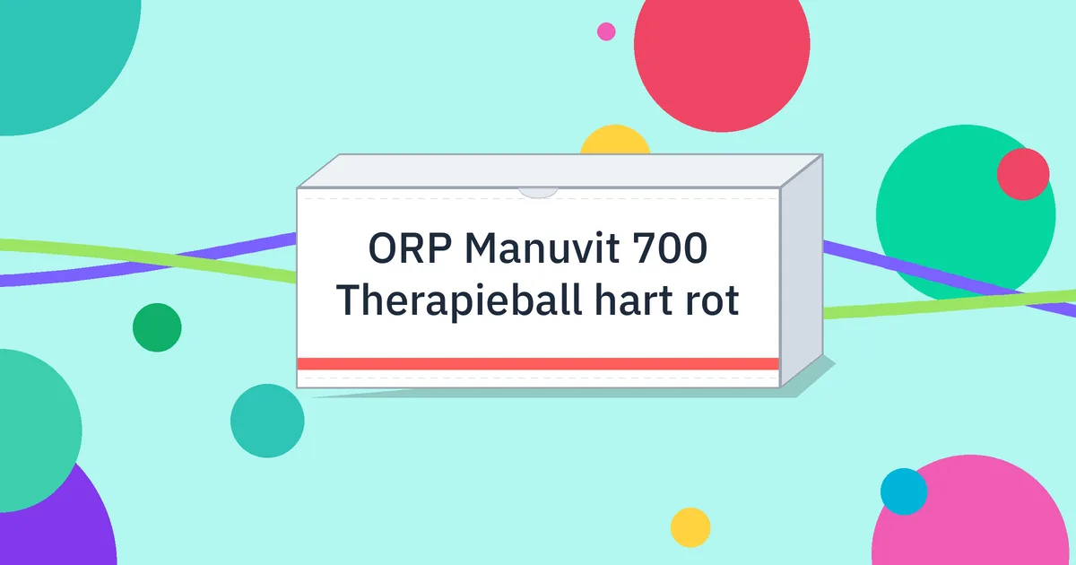 Symbolbild: Packung mit der Aufschrift ORP Manuvit 700 Therapieball hart rot (PZN 05360370) – Verfügbarkeit und Bezug in Apotheken in Frankfurt am Main