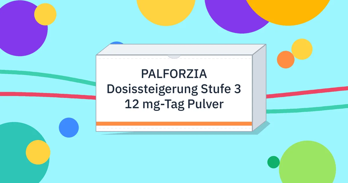 Symbolbild: Packung mit der Aufschrift PALFORZIA Dosissteigerung Stufe 3 12 mg-Tag Pulver (PZN 16903201) – Verfügbarkeit und Bezug in Apotheken in Frankfurt am Main