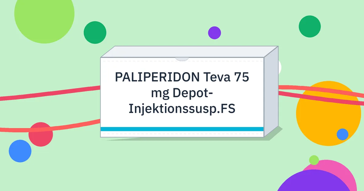 Symbolbild: Packung mit der Aufschrift PALIPERIDON Teva 75 mg Depot-Injektionssusp.FS (PZN 19351073) – Verfügbarkeit und Bezug in Apotheken in Frankfurt am Main