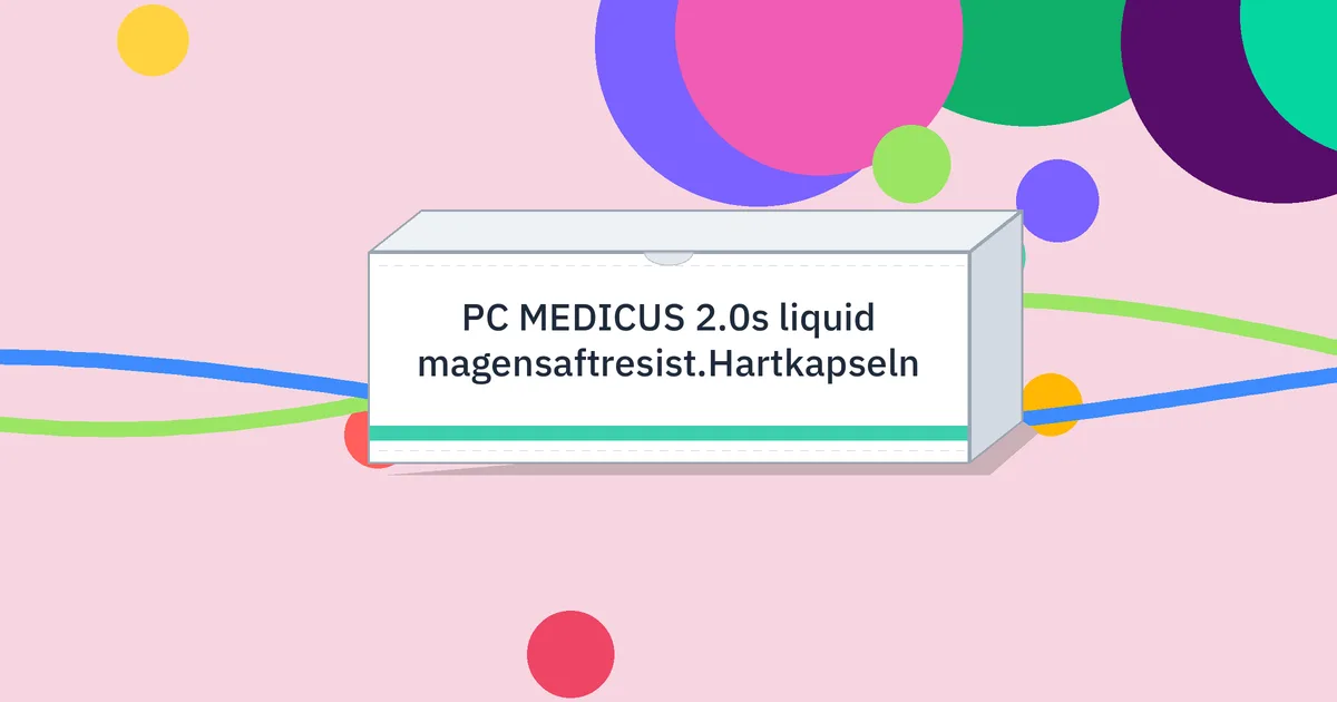 Symbolbild: Packung mit der Aufschrift PC MEDICUS 2.0s liquid magensaftresist.Hartkapseln (PZN 20210509) – Verfügbarkeit und Bezug in Apotheken in Frankfurt am Main