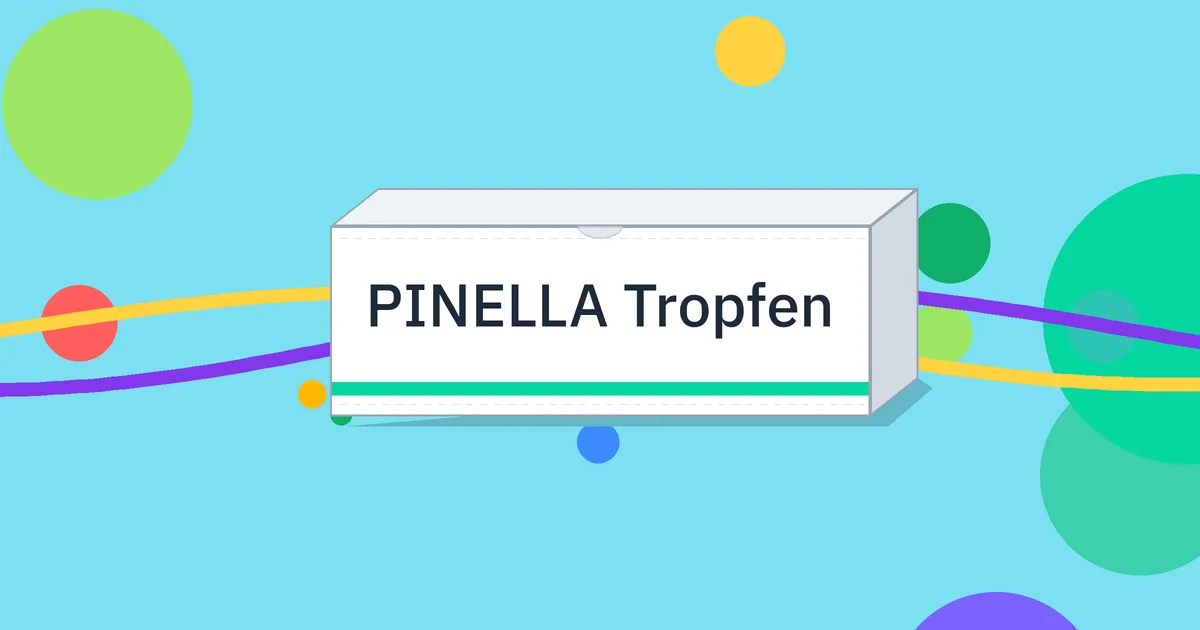 Symbolbild: Packung mit der Aufschrift PINELLA Tropfen (PZN 19815472) – Verfügbarkeit und Bezug in Apotheken in Frankfurt am Main