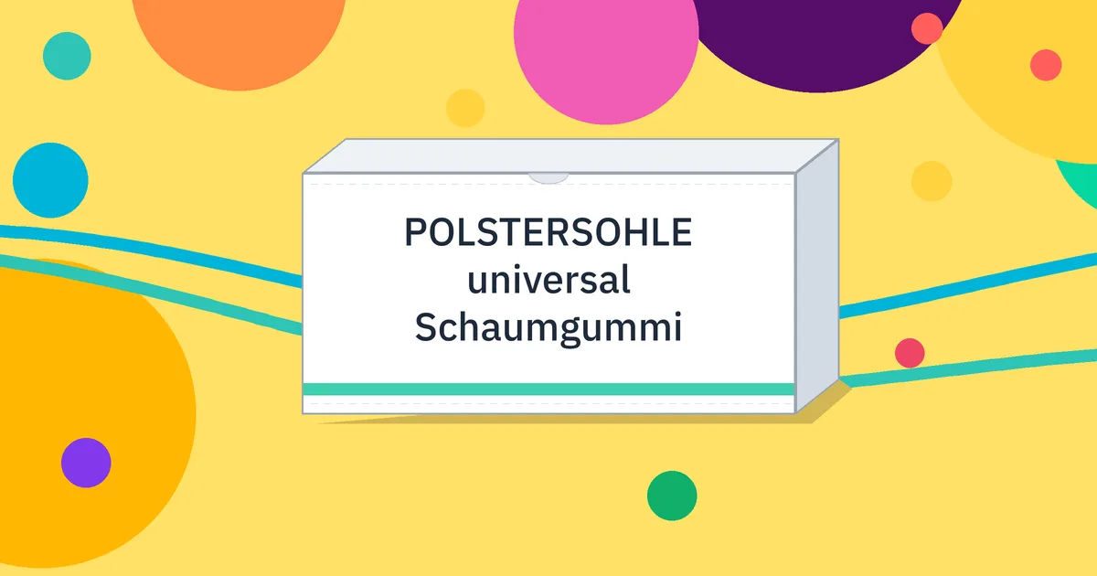 Symbolbild: Packung mit der Aufschrift POLSTERSOHLE universal Schaumgummi (PZN 01908440) – Verfügbarkeit und Bezug in Apotheken in Frankfurt am Main