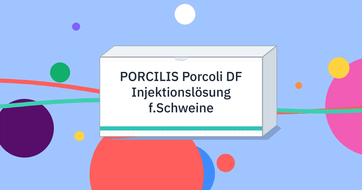 Symbolbild: Packung mit der Aufschrift PORCILIS Porcoli DF Injektionslösung f.Schweine (PZN 00176259) – Verfügbarkeit und Bezug in Apotheken in Frankfurt am Main