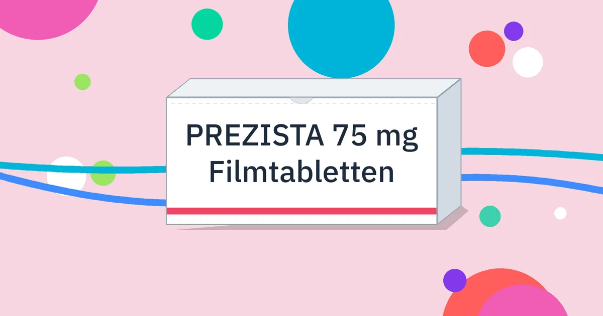 Symbolbild: Packung mit der Aufschrift PREZISTA 75 mg Filmtabletten (PZN 02918647) – Verfügbarkeit und Bezug in Apotheken in Frankfurt am Main