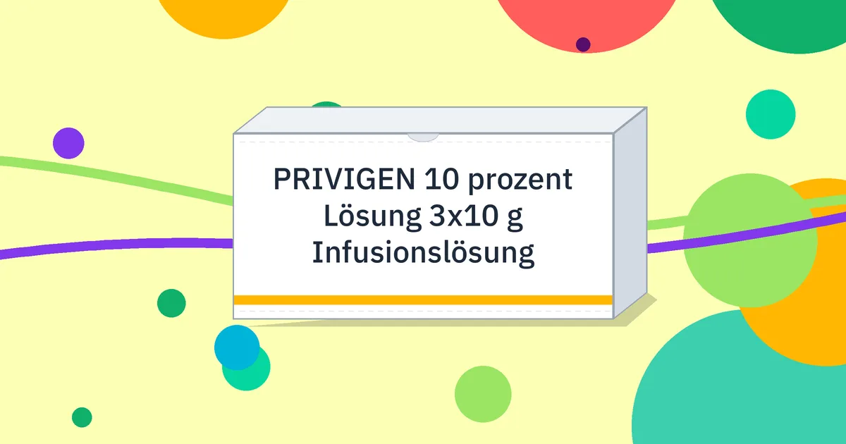 Symbolbild: Packung mit der Aufschrift PRIVIGEN 10 prozent Lösung 3x10 g Infusionslösung (PZN 10297627) – Verfügbarkeit und Bezug in Apotheken in Frankfurt am Main