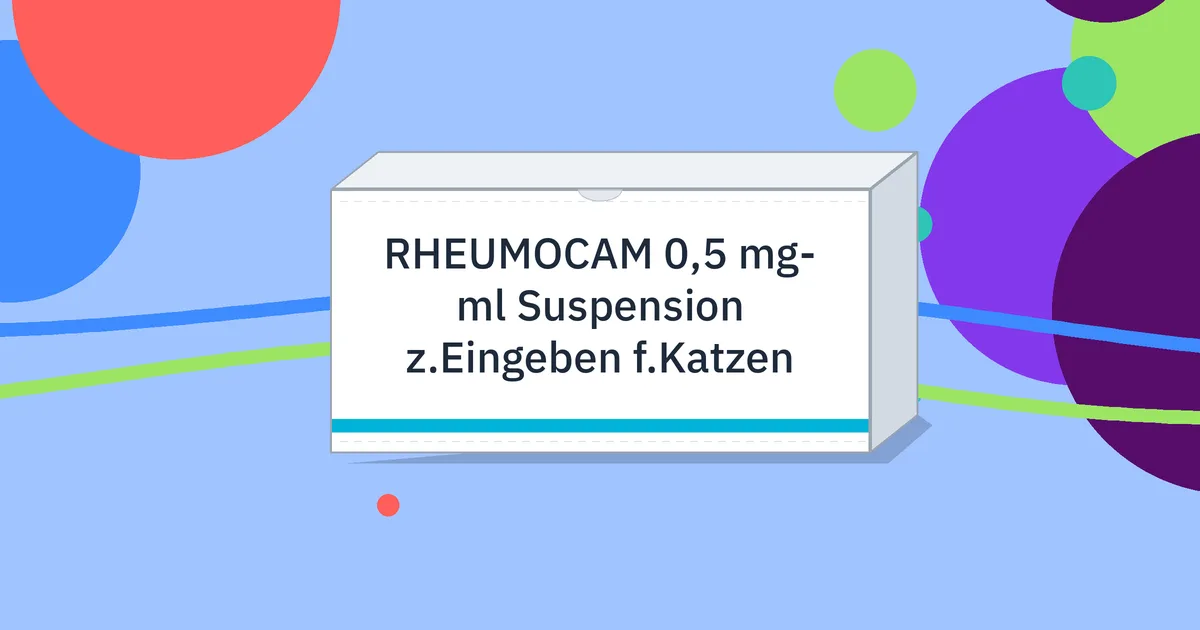 Symbolbild: Packung mit der Aufschrift RHEUMOCAM 0,5 mg-ml Suspension z.Eingeben f.Katzen (PZN 18044357) – Verfügbarkeit und Bezug in Apotheken in Frankfurt am Main