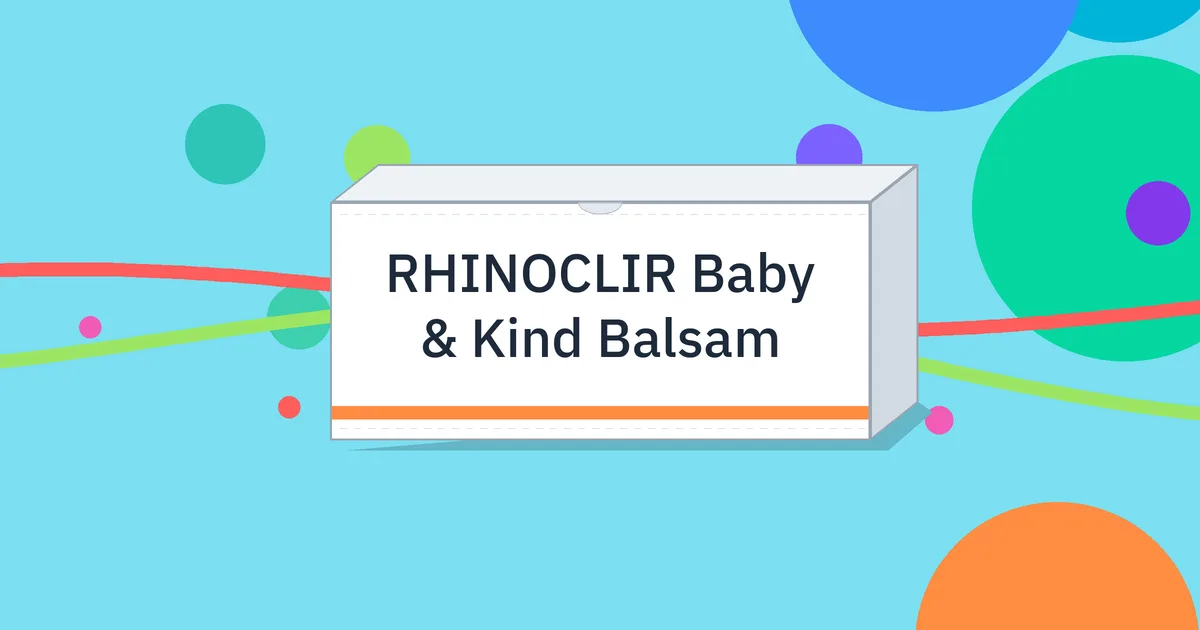 Symbolbild: Packung mit der Aufschrift RHINOCLIR Baby & Kind Balsam (PZN 07585558) – Verfügbarkeit und Bezug in Apotheken in Frankfurt am Main
