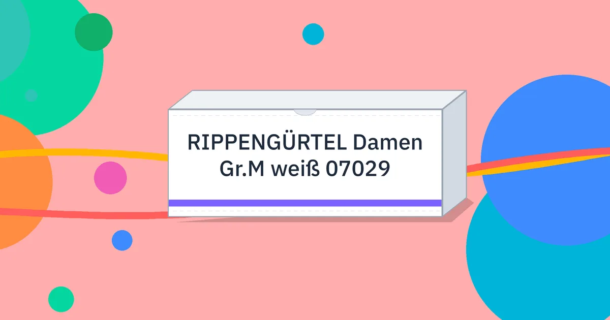 Symbolbild: Packung mit der Aufschrift RIPPENGÜRTEL Damen Gr.M weiß 07029 (PZN 02383838) – Verfügbarkeit und Bezug in Apotheken in Frankfurt am Main