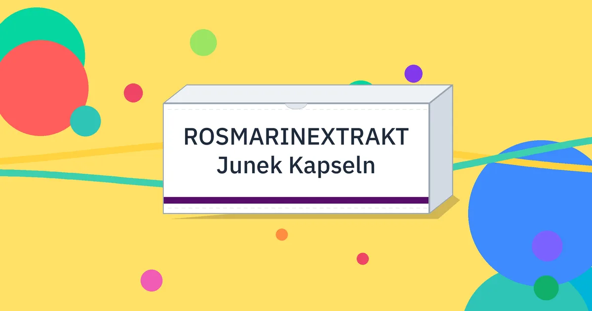 Symbolbild: Packung mit der Aufschrift ROSMARINEXTRAKT Junek Kapseln (PZN 01104061) – Verfügbarkeit und Bezug in Apotheken in Frankfurt am Main