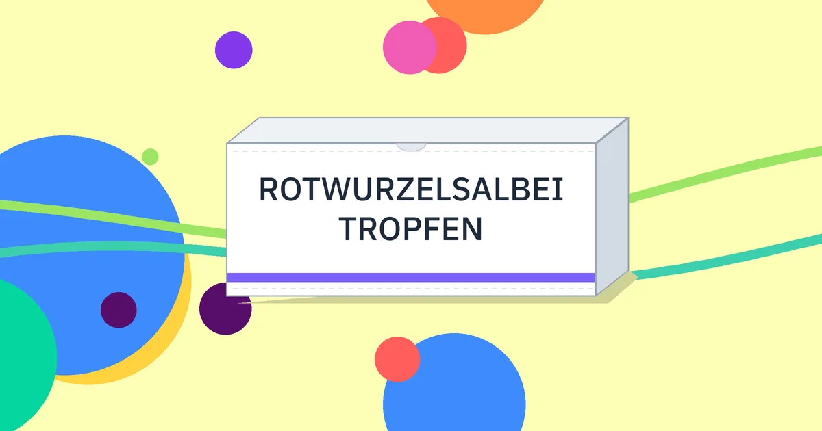 Symbolbild: Packung mit der Aufschrift ROTWURZELSALBEI TROPFEN (PZN 14126302) – Verfügbarkeit und Bezug in Apotheken in Frankfurt am Main