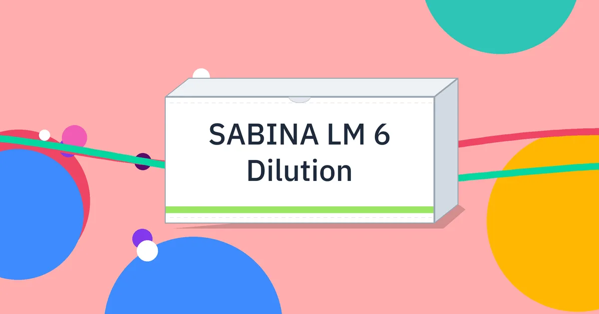 Symbolbild: Packung mit der Aufschrift SABINA LM 6 Dilution (PZN 09430647) – Verfügbarkeit und Bezug in Apotheken in Frankfurt am Main
