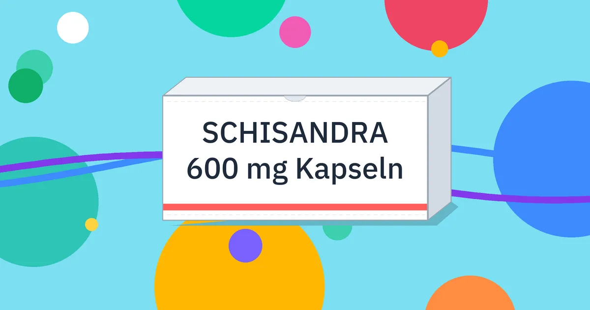 Symbolbild: Packung mit der Aufschrift SCHISANDRA 600 mg Kapseln (PZN 07749451) – Verfügbarkeit und Bezug in Apotheken in Frankfurt am Main