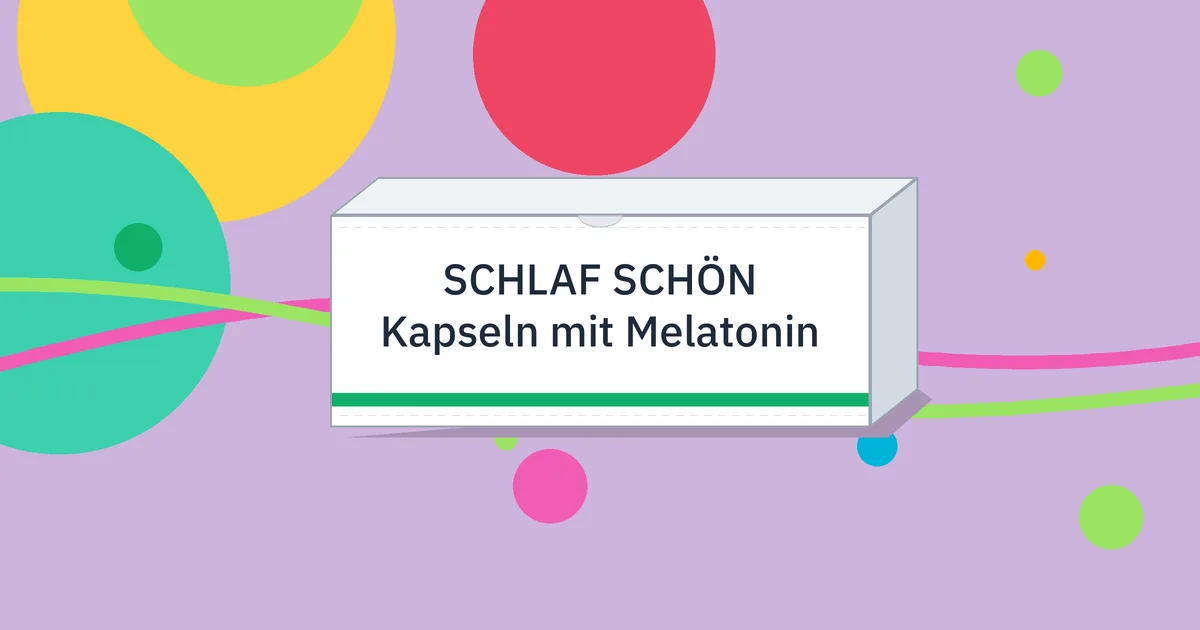 Symbolbild: Packung mit der Aufschrift SCHLAF SCHÖN Kapseln mit Melatonin (PZN 18028826) – Verfügbarkeit und Bezug in Apotheken in Frankfurt am Main