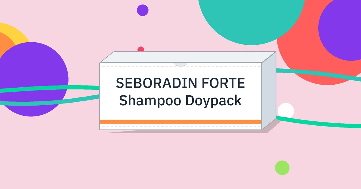 Symbolbild: Packung mit der Aufschrift SEBORADIN FORTE Shampoo Doypack (PZN 18402041) – Verfügbarkeit und Bezug in Apotheken in Frankfurt am Main